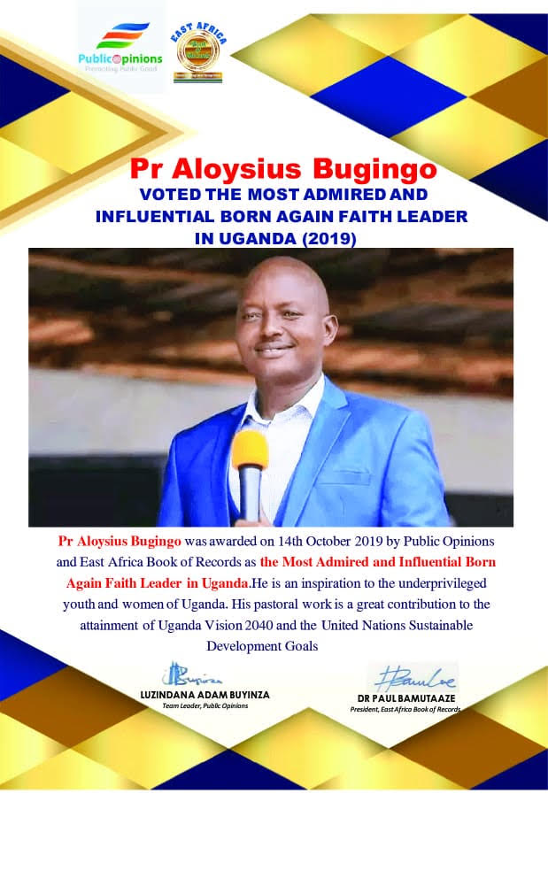 Pr. Aloysius Bugingo awarded most influential Religious leader, vows to ...
